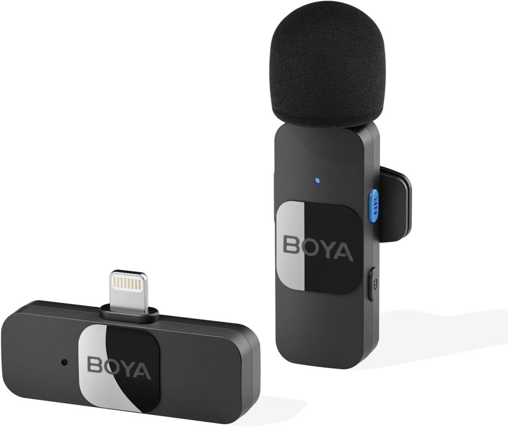 Microphone omnidirectionnel cravate sans fil pour iPhone, iPad et Mac ...