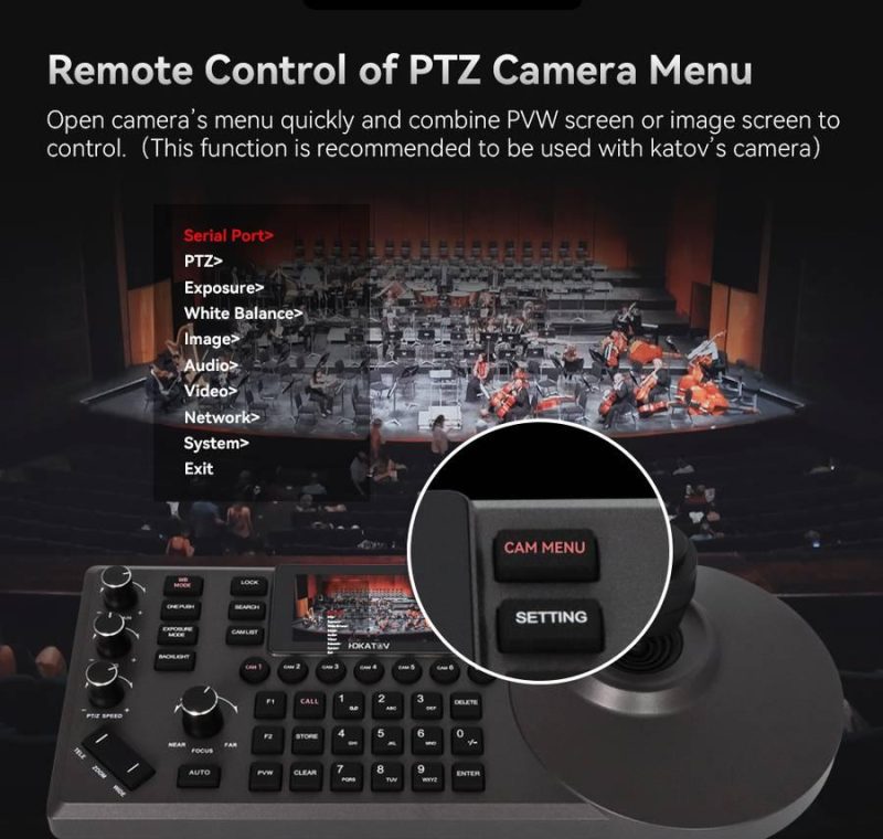 Contrôleur de caméra IP VISCA PTZ NDI Kato Vision KC20N - Rekfi Dakar Sénégal