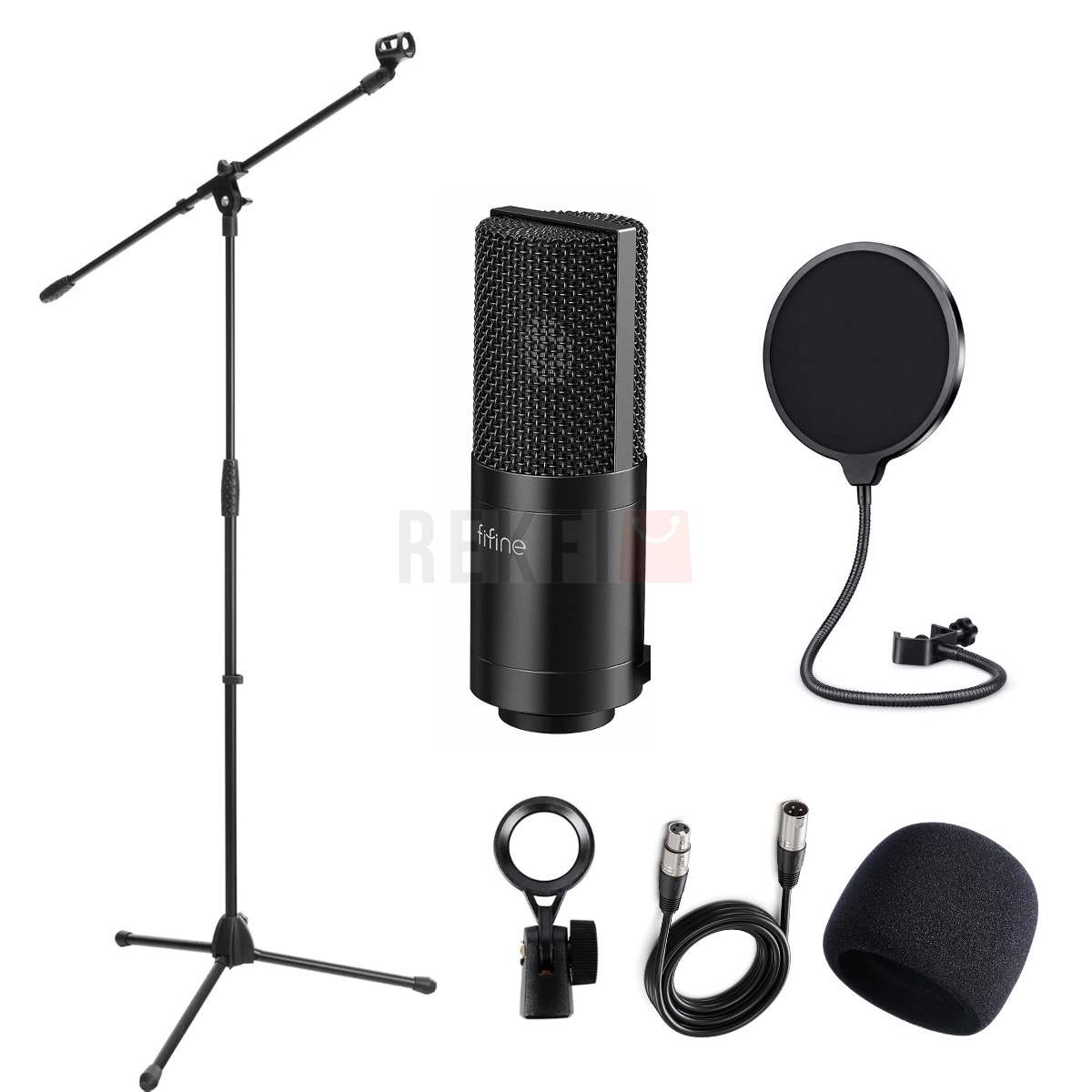 Pack Studio Complet Micro XLR Fifine K669C + Carte Son Maono PS22 Lite ...