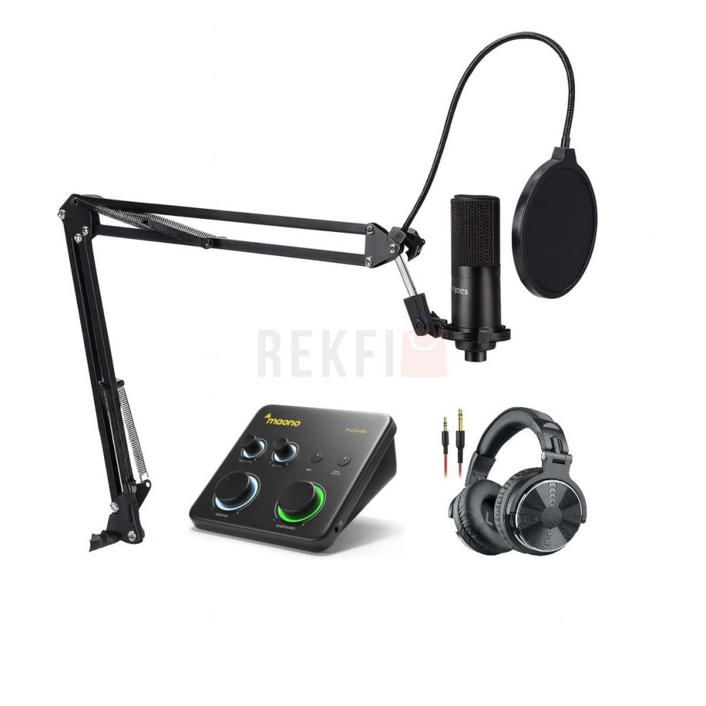 Pack Studio Complet Micro XLR Fifine K669C avec Bras Amovible + Carte ...