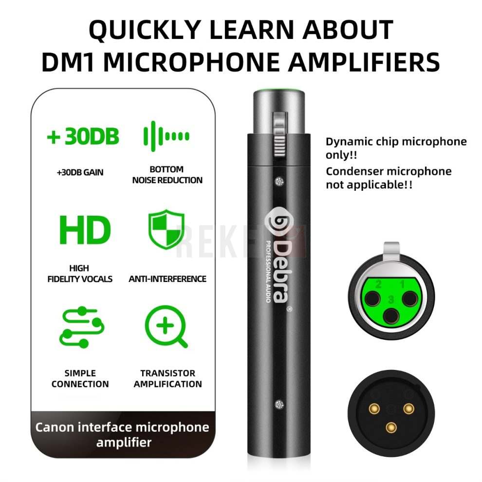 Debra Amplificateur micro 28 dB en métal – Préampli/booster pour ...