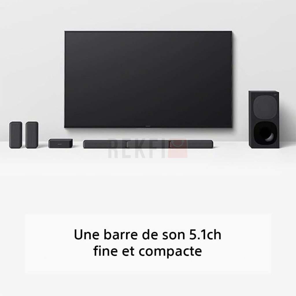 Sony HT-S40R – Barre de son home cinéma 5.1 600W avec enceintes arrière ...