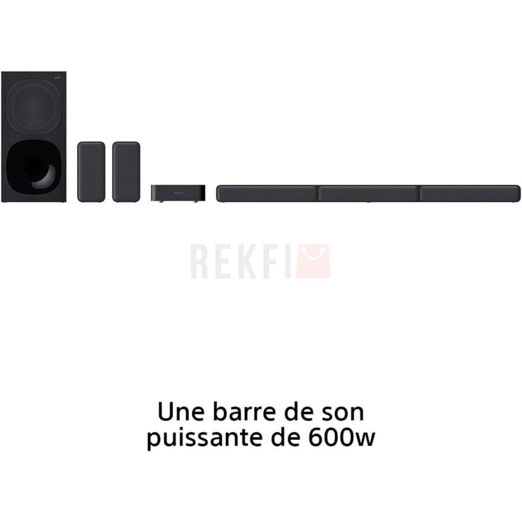 Sony HT-S40R – Barre de son home cinéma 5.1 600W avec enceintes arrière ...