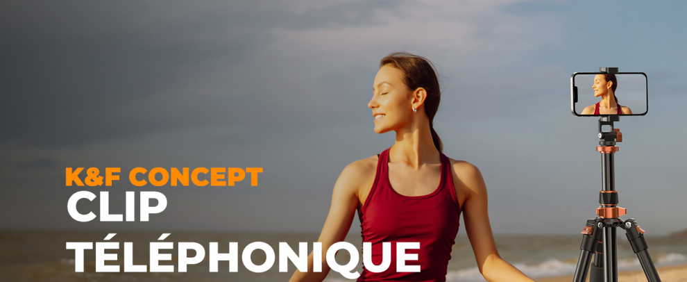 K&F Concept KF31.094 – Clip téléphone métallique aluminium avec 2 ...